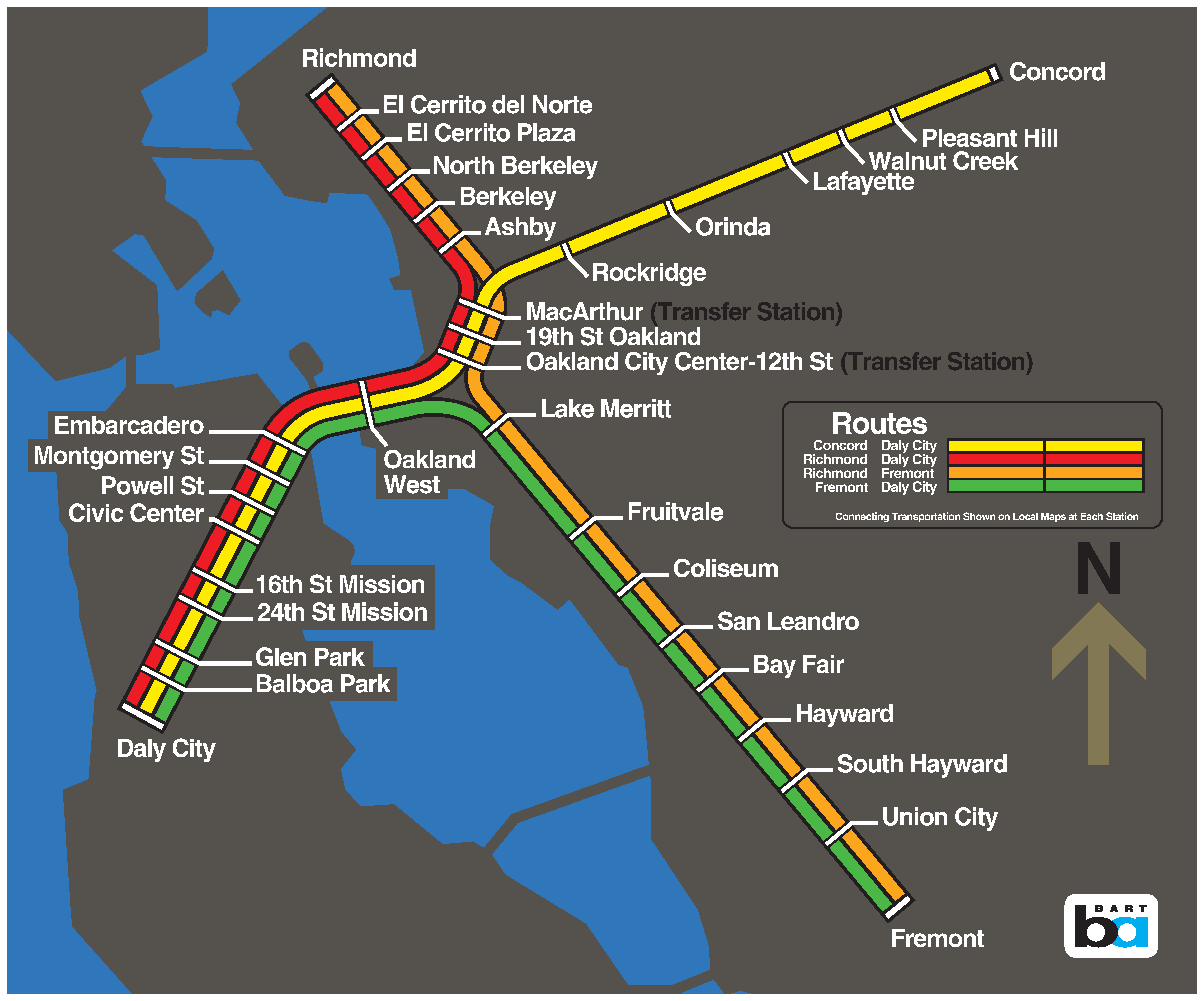 Bart Map Bay Area United States Map